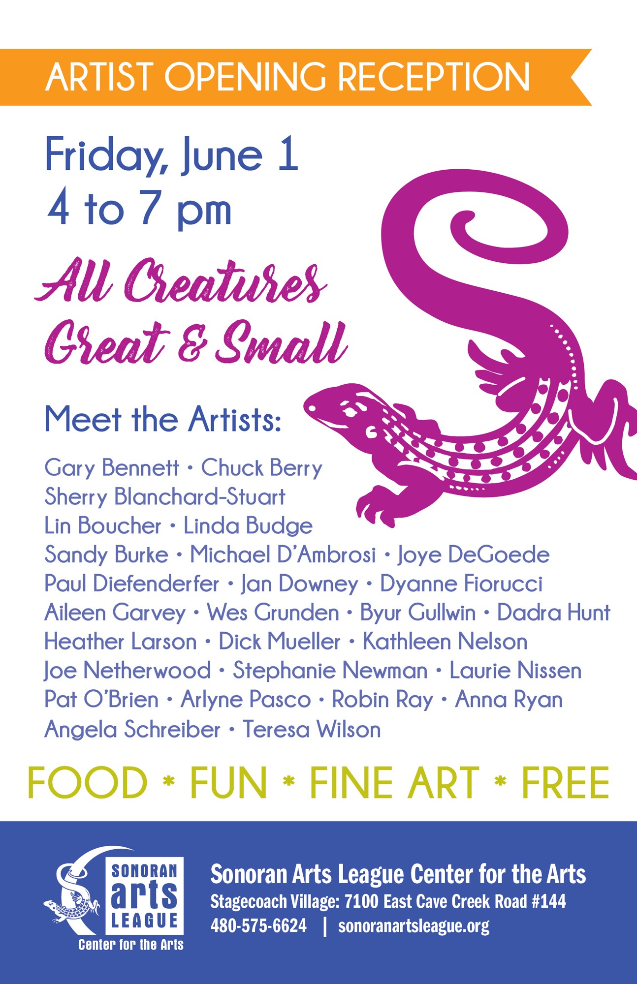 Opening Reception – All Creatures Great and Small – dhSeadragon
